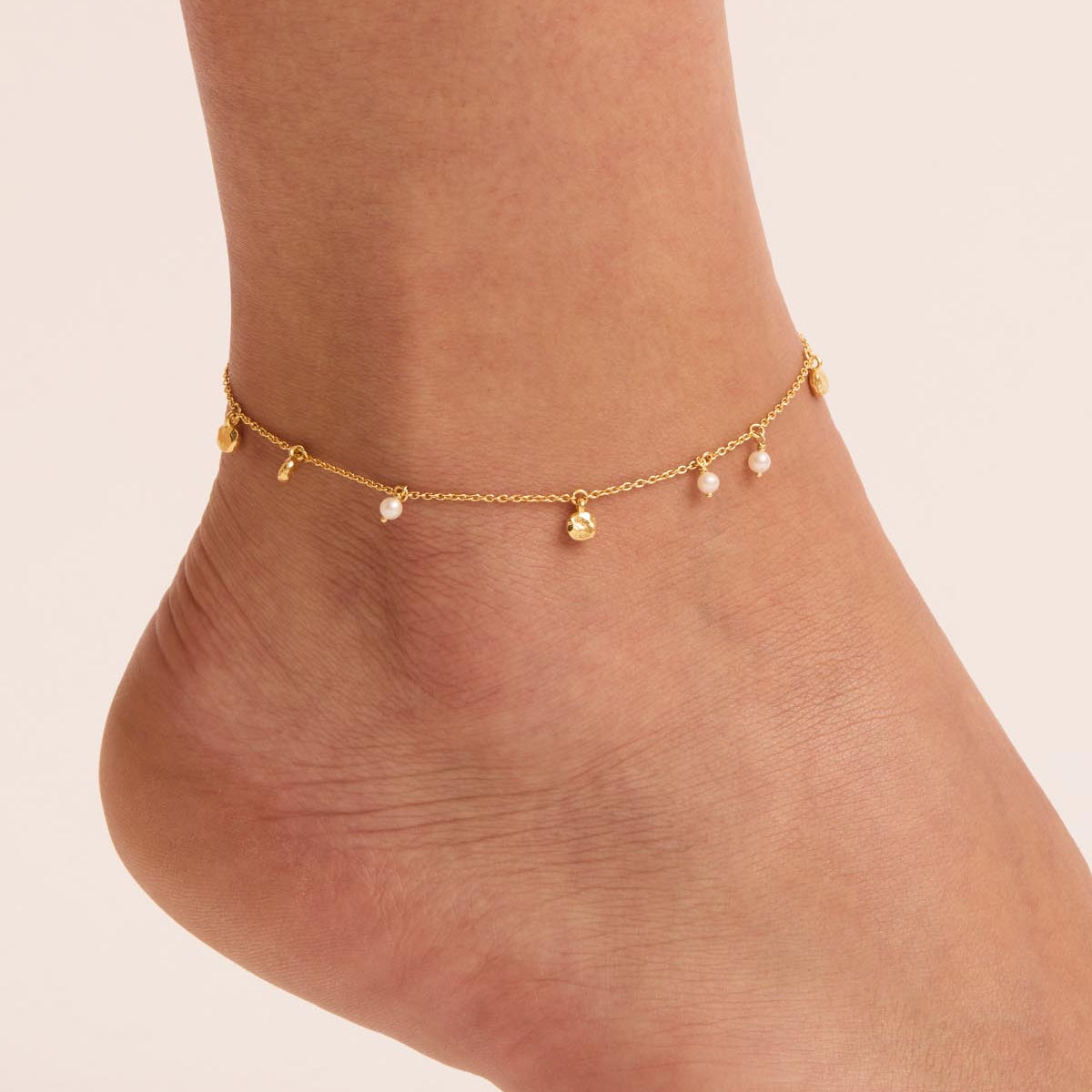 18k Gold Vermeil Endless Grace Pearl Anklet – by charlotte