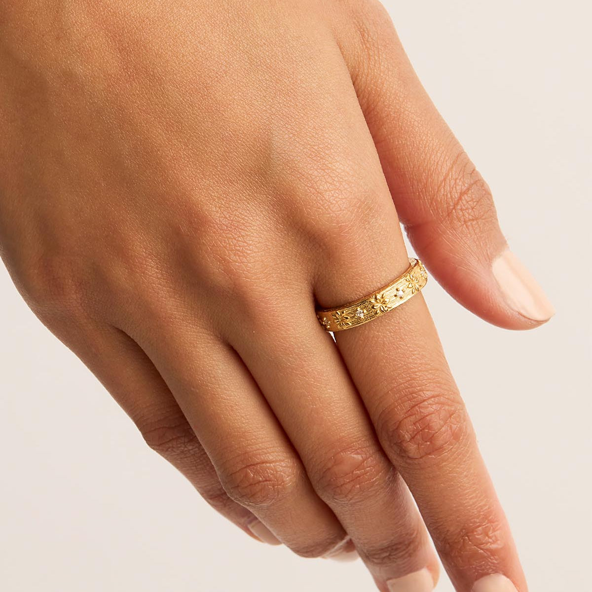 18k Gold Vermeil Live in Grace Ring – by charlotte