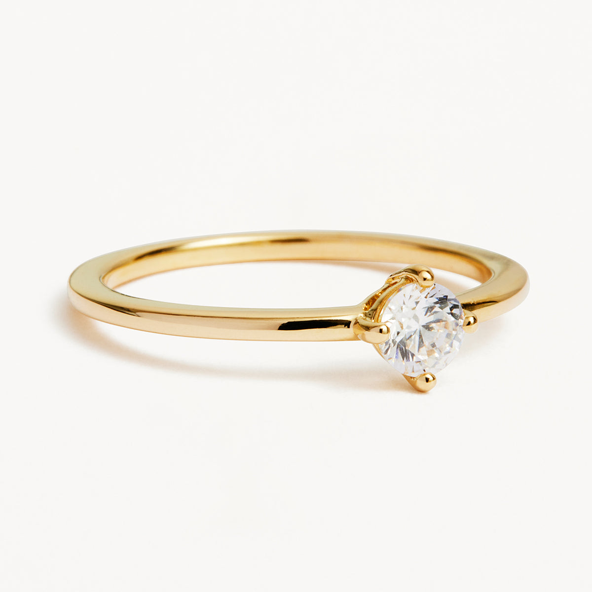 14k Solid Gold Water Drop Lab-Grown Diamond Ring - 4mm – by charlotte
