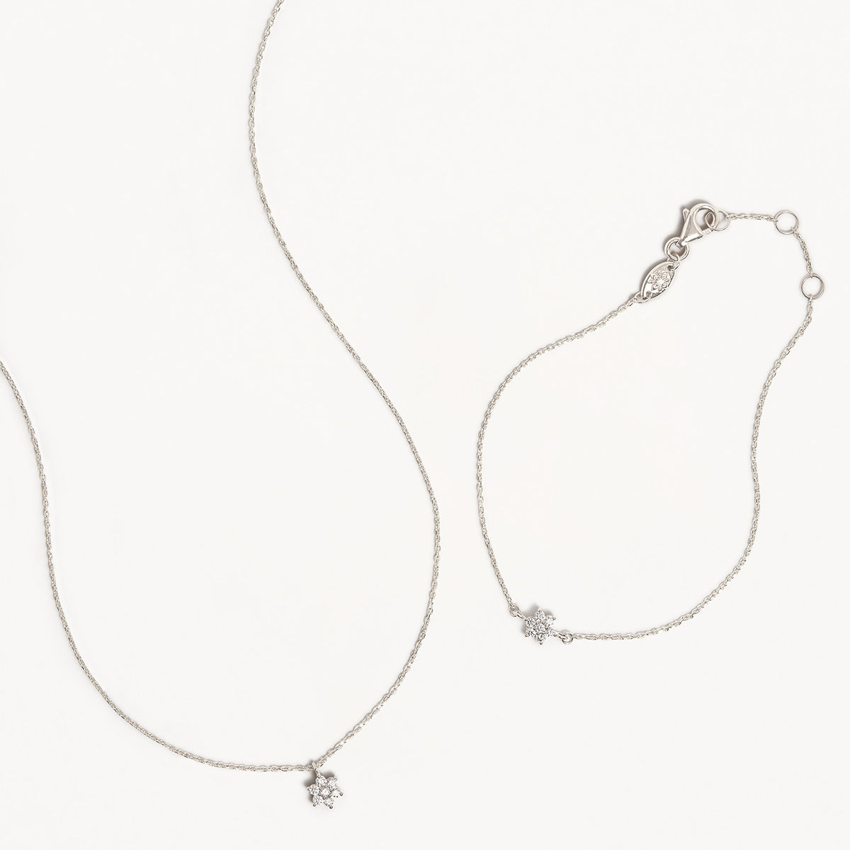 14k Solid White Gold Crystal Lotus Flower Gift Set – by charlotte