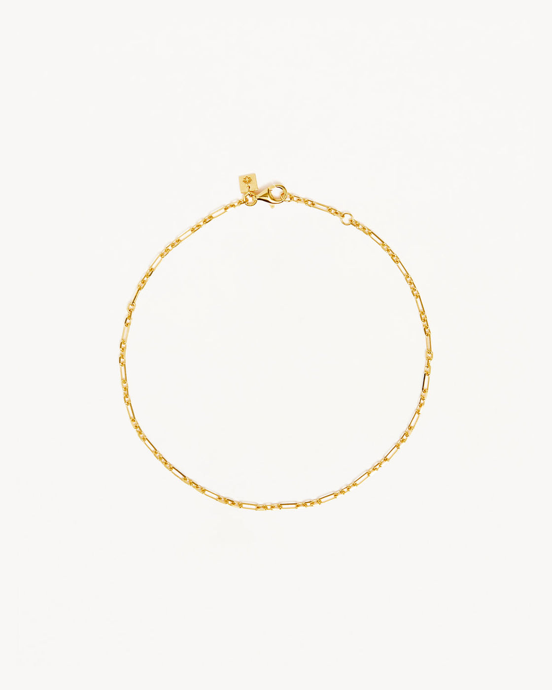18k Gold Vermeil Mixed Link Chain Anklet – by charlotte