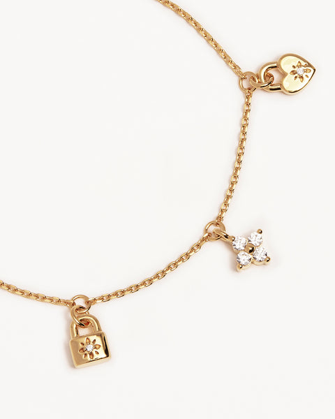 18k Gold Vermeil Love Unlocked Charm Bracelet – by charlotte