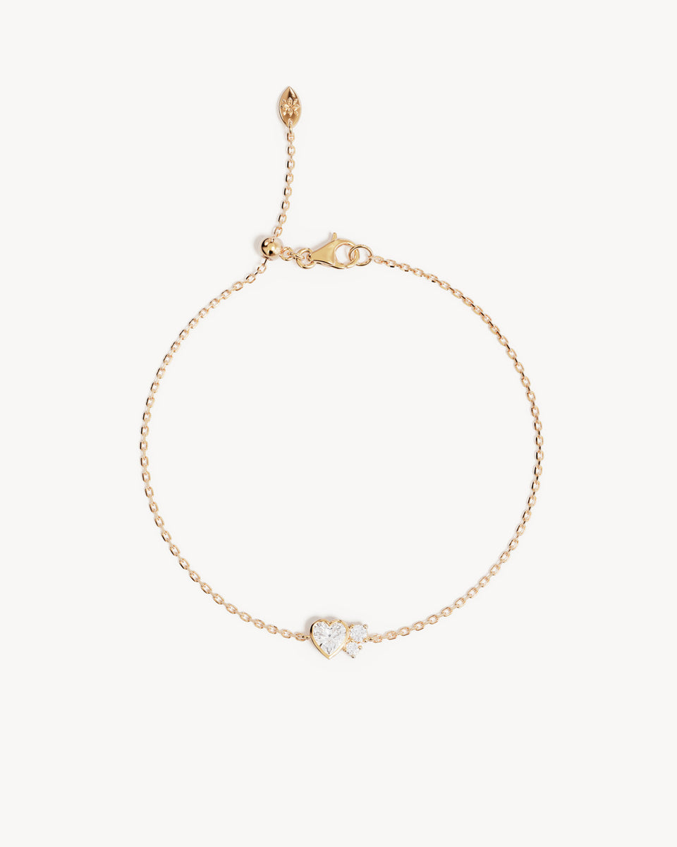 18k Gold Vermeil Dream Lover Heart Bracelet – by charlotte