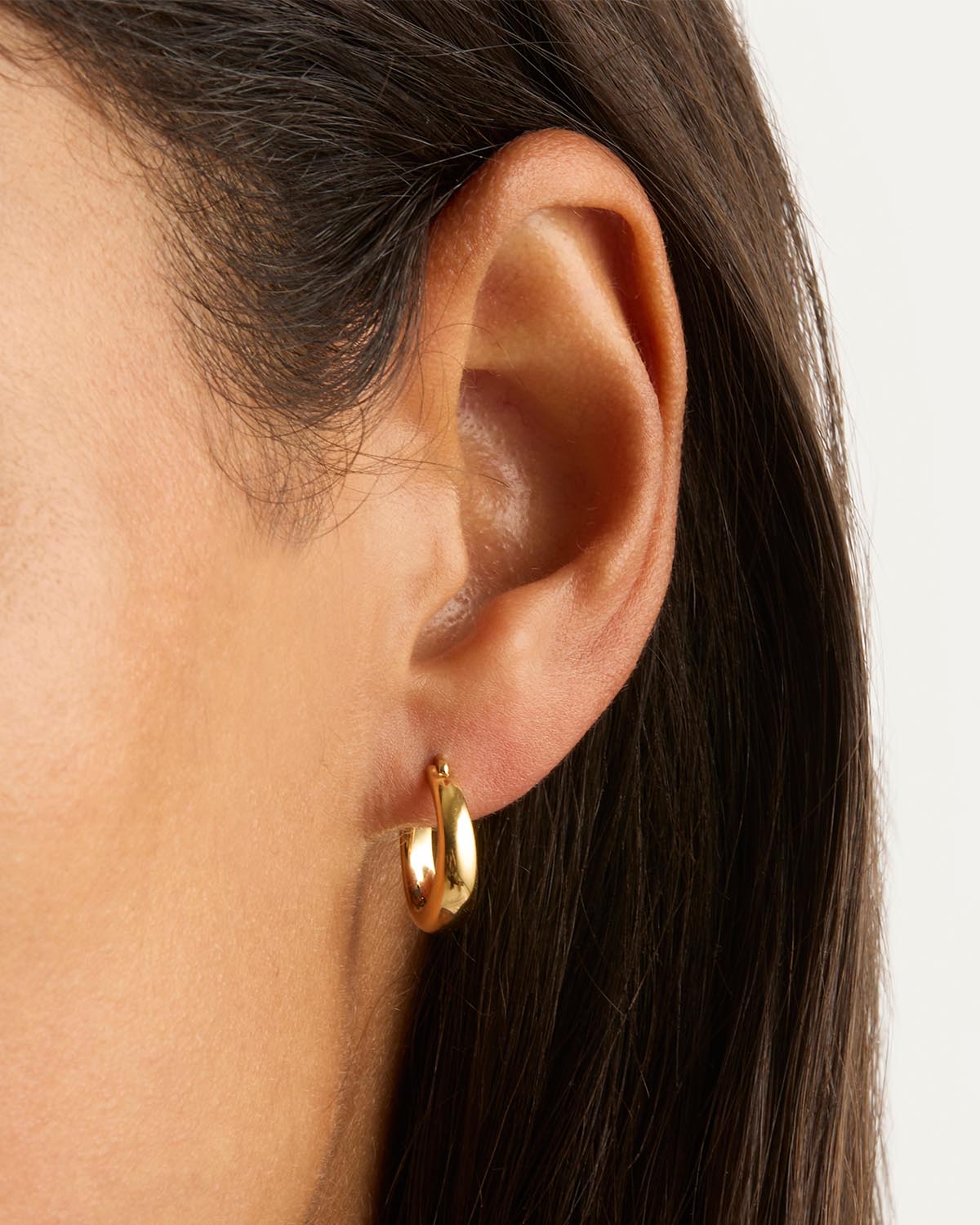 18k Gold Vermeil Infinite Horizon Small Hoops – by charlotte