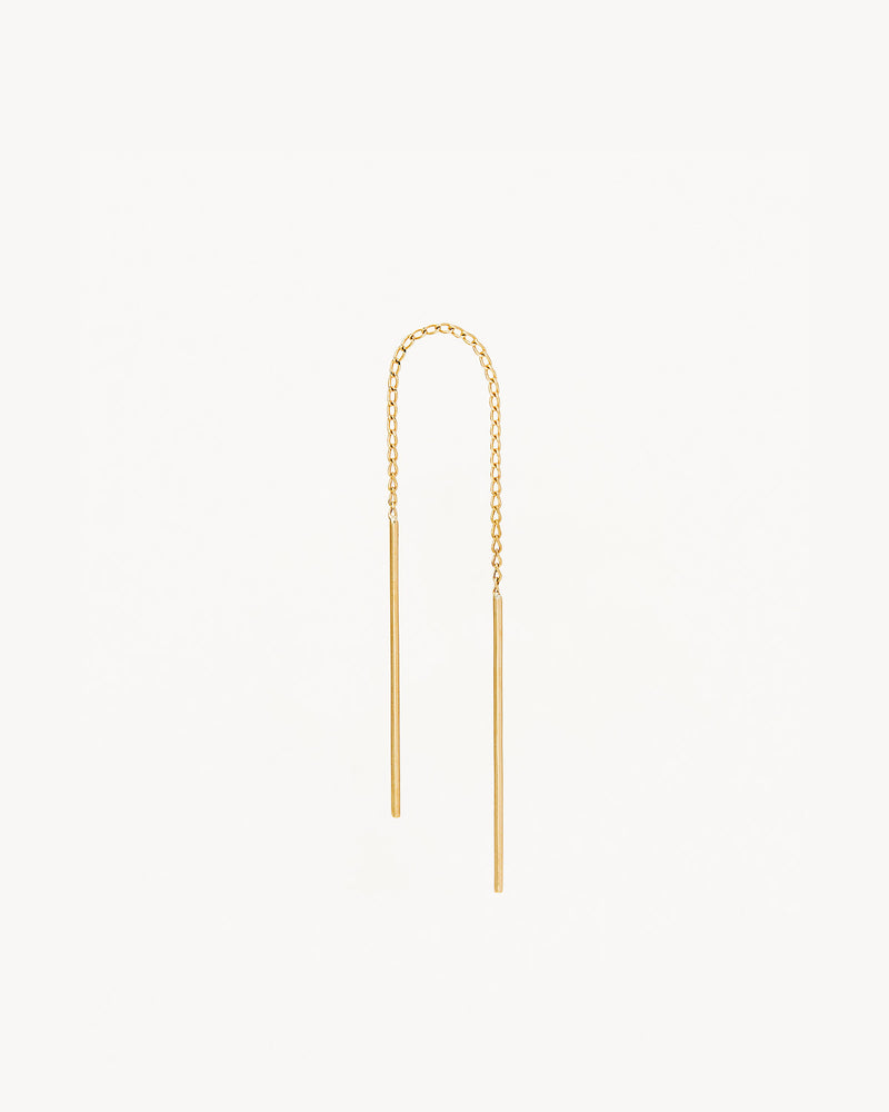 14k Solid Gold Purity Threader Earrings – by charlotte