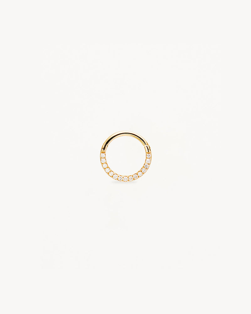 14k Solid Gold Diamond Radiant Daith Cartilage Earring – by charlotte