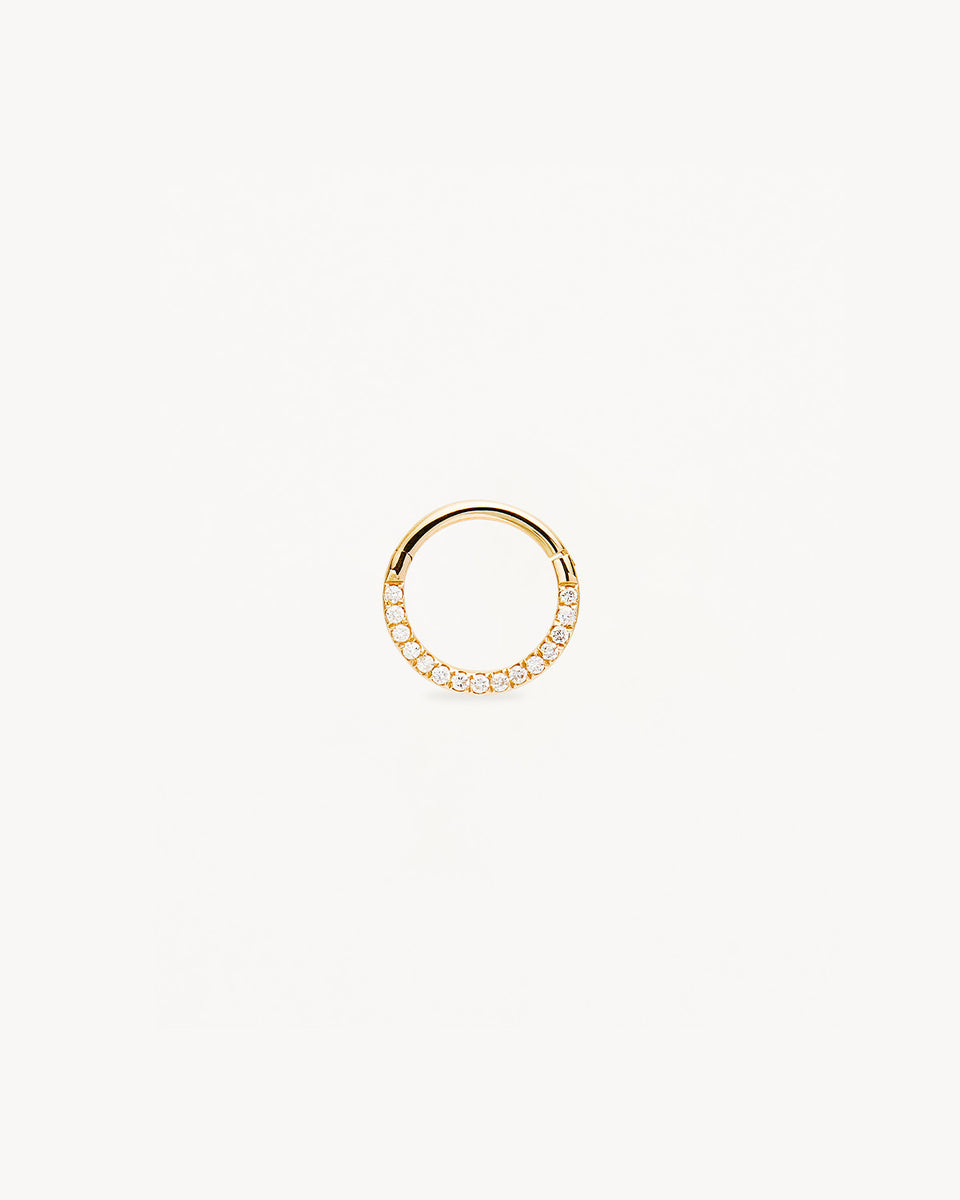 14k Solid Gold Diamond Radiant Daith Cartilage Earring – by charlotte