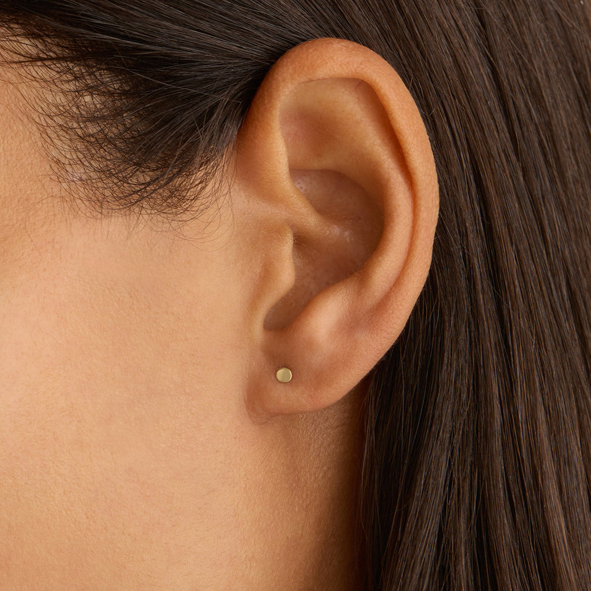 14k Gold Lunar Cartilage Flatback Earring | By Charlotte – by charlotte