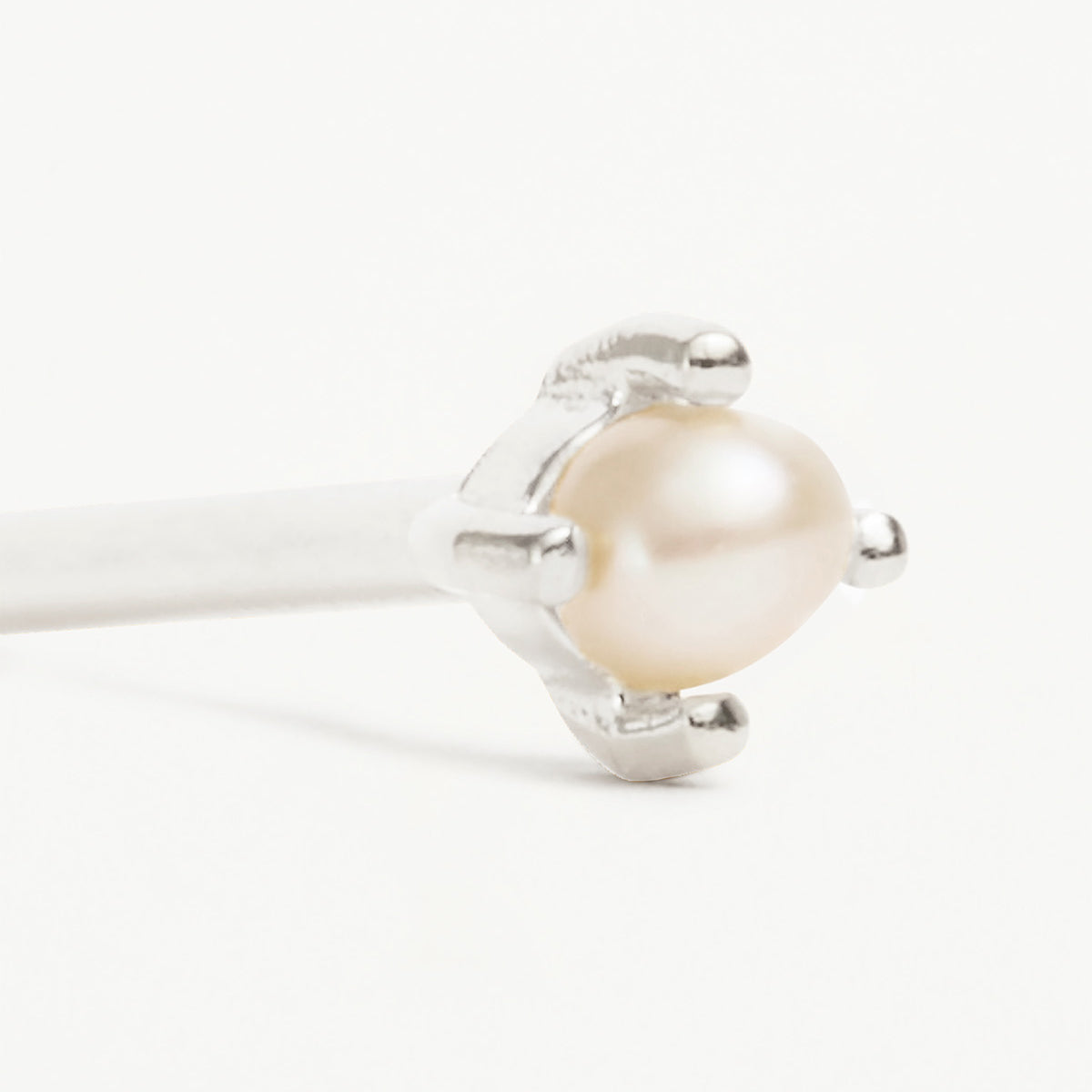 Sterling Silver Moonlight Pearl Stud Earrings – by charlotte