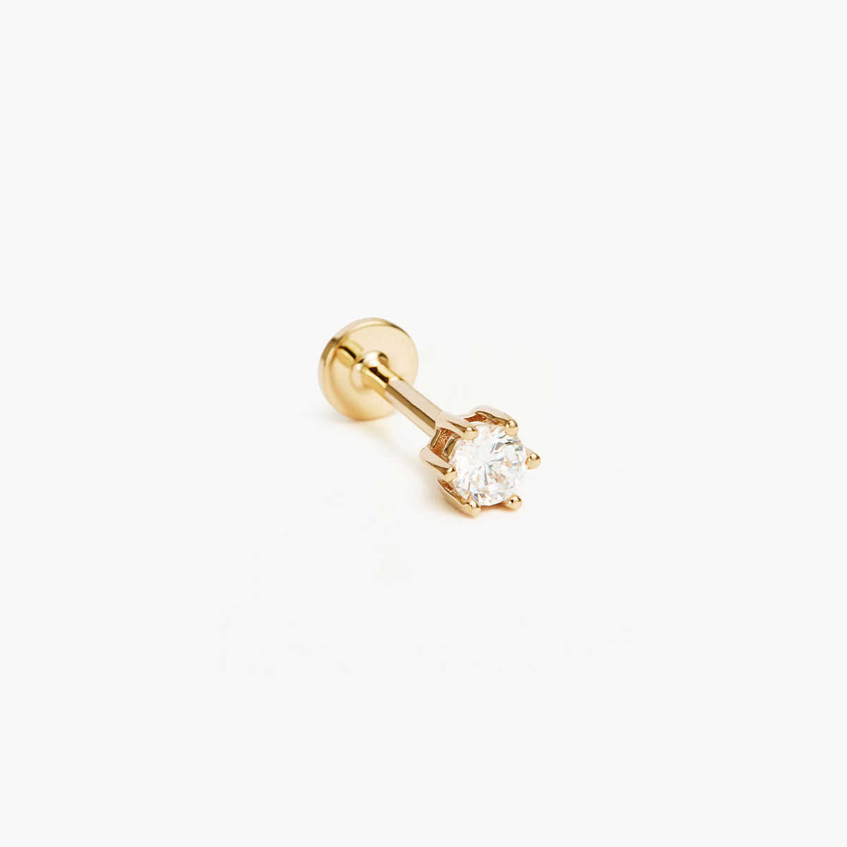 14k Solid Gold Crystal Cartilage Earring – by charlotte