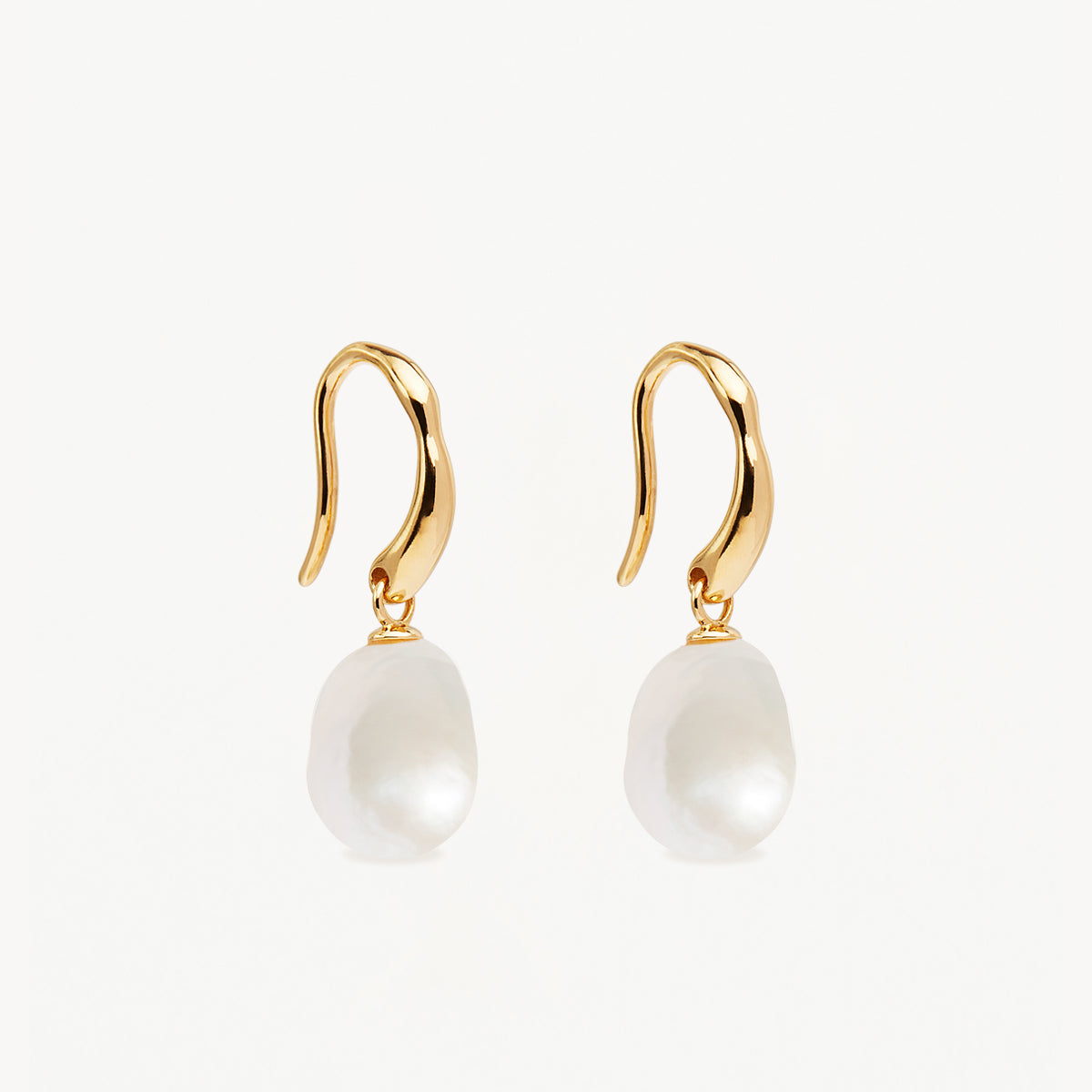 18k Gold Vermeil Harmony Pearl Hook Earrings – by charlotte