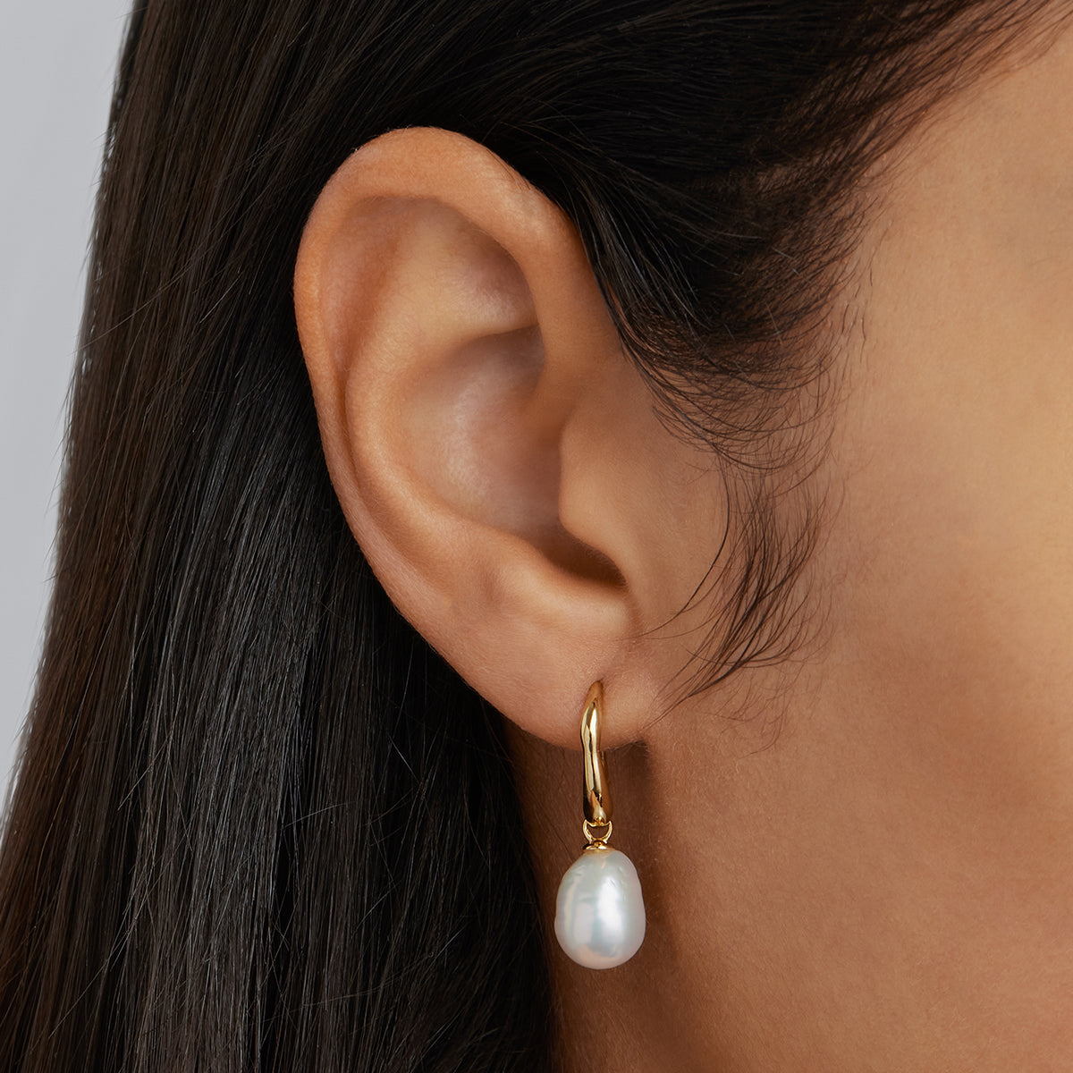 18k Gold Vermeil Harmony Pearl Hook Earrings – by charlotte