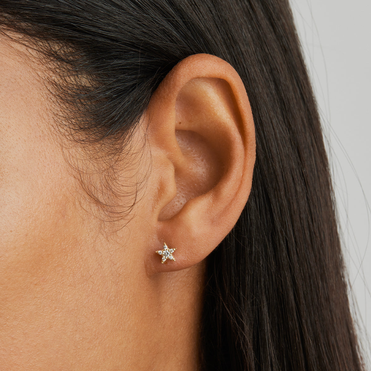 9k Solid Gold Estelle Lab-Grown Diamond Stud Earring – by charlotte