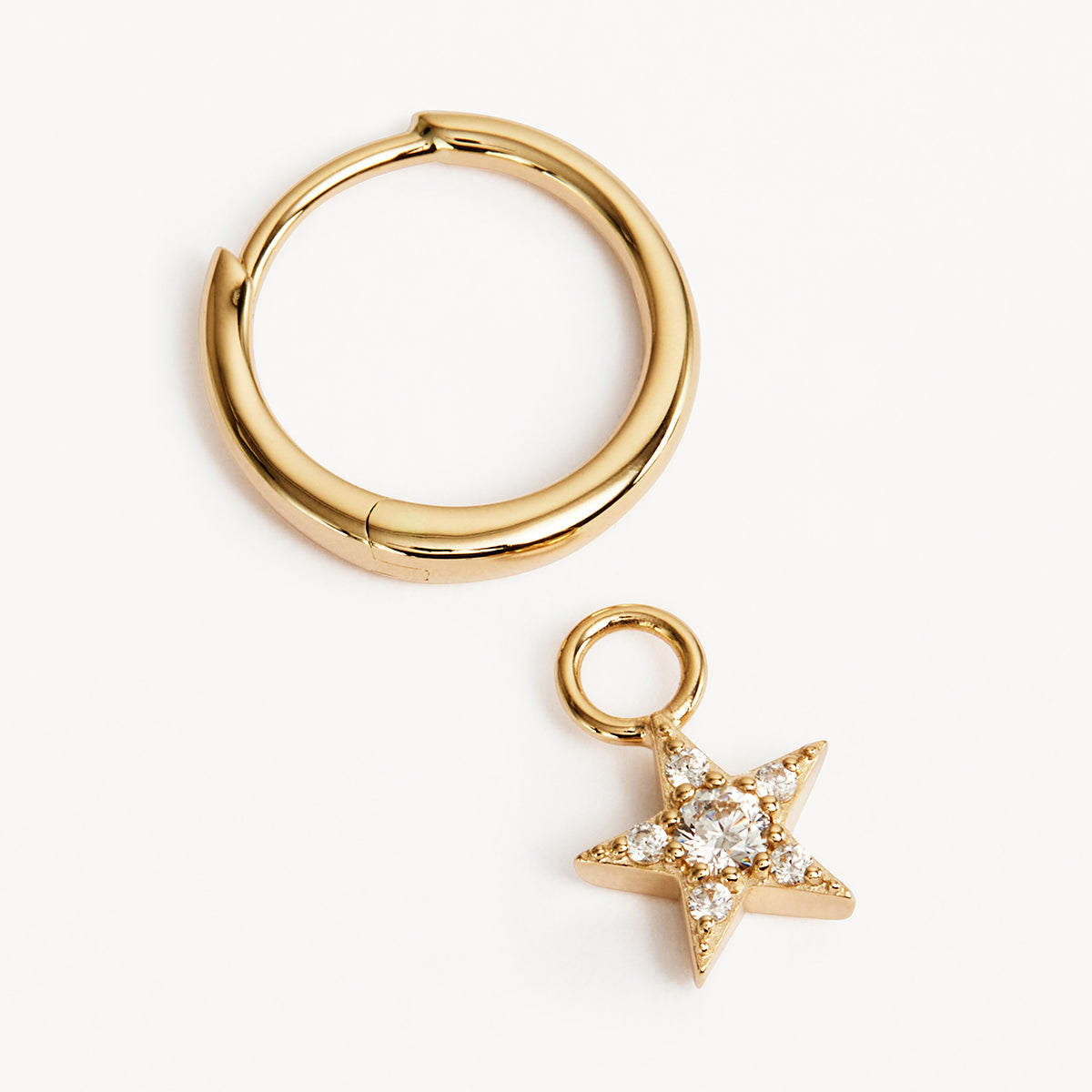 9k Solid Gold Estelle Lab-Grown Diamond Hoop – by charlotte