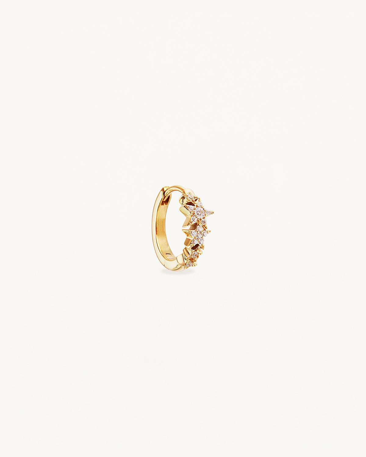 14k Solid Gold Stardust Lab-Grown Diamond Hoop – by charlotte