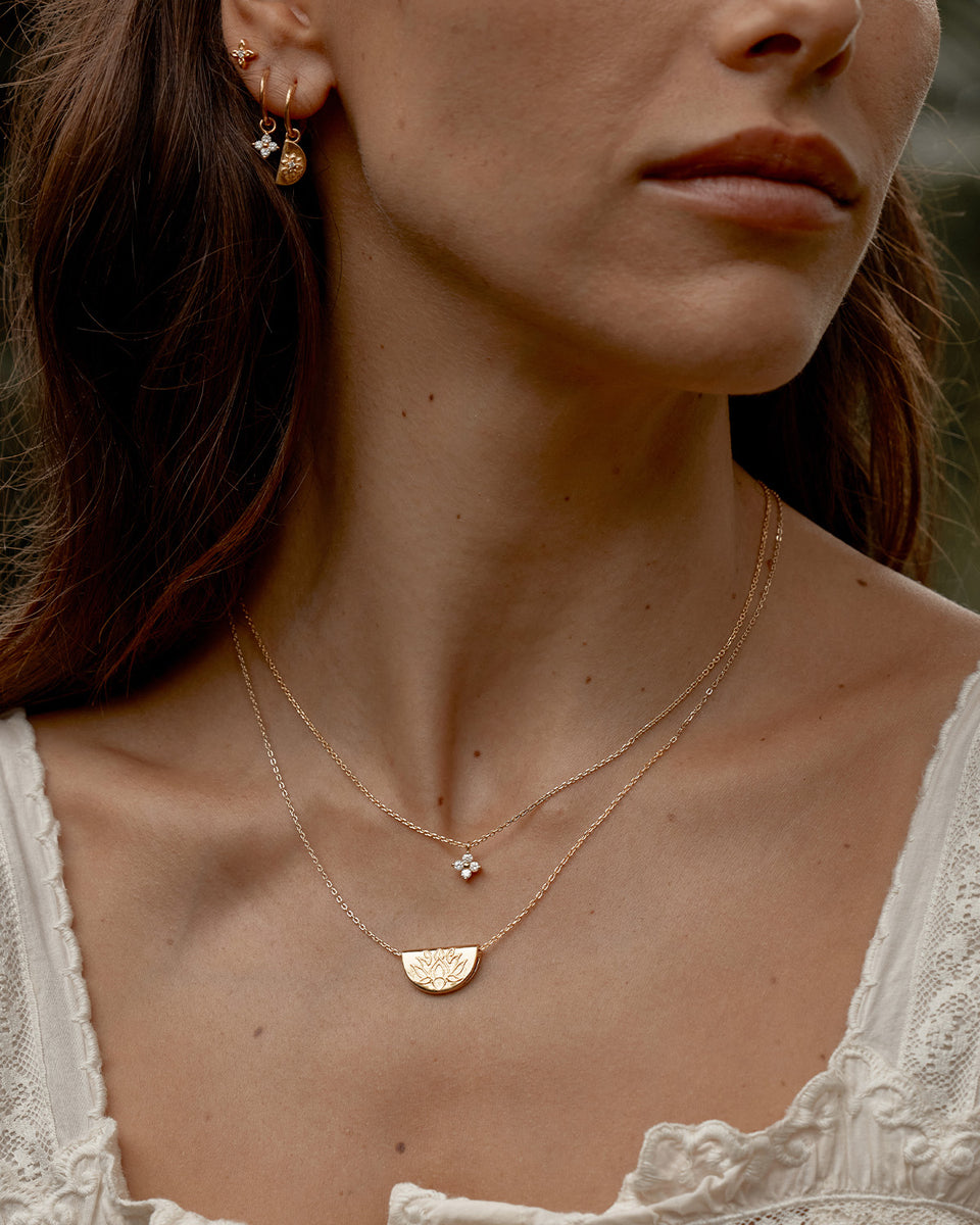 18k Gold Vermeil Crystal Bloom Hoops – by charlotte