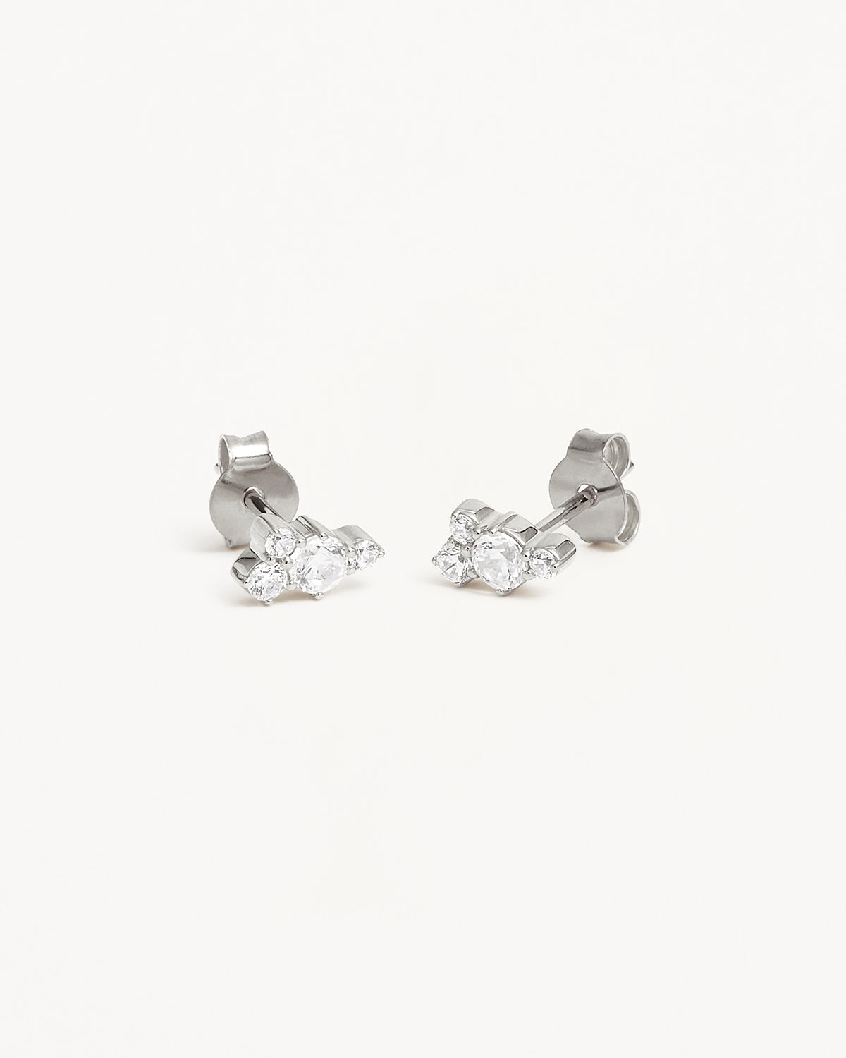 Sterling Silver Mist Stud Earrings – by charlotte