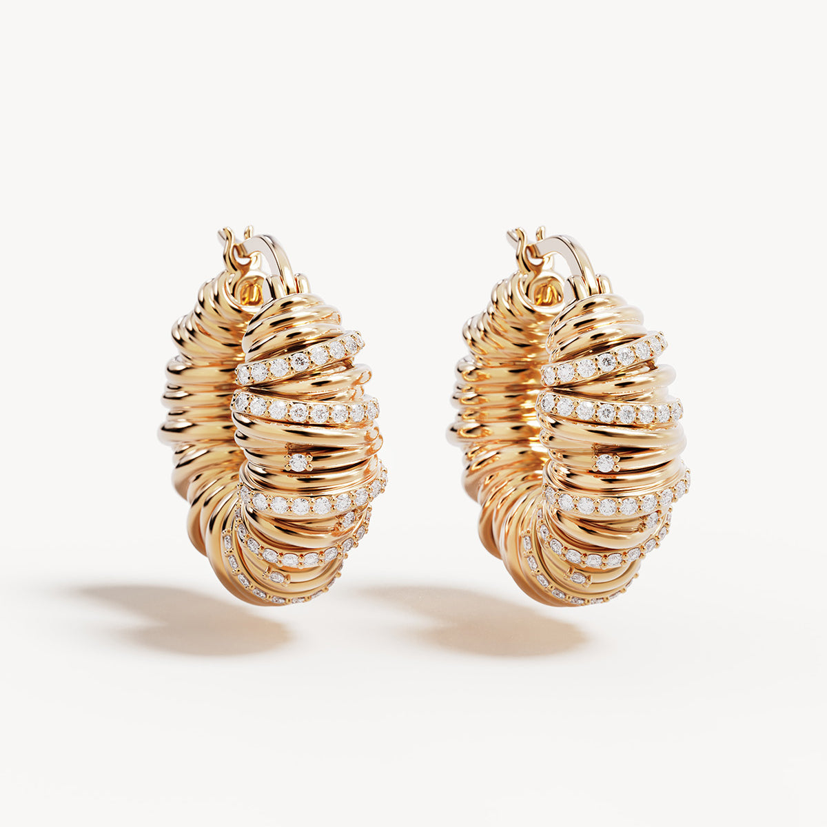 18k Gold Plated Woven Magic Hoops – by charlotte