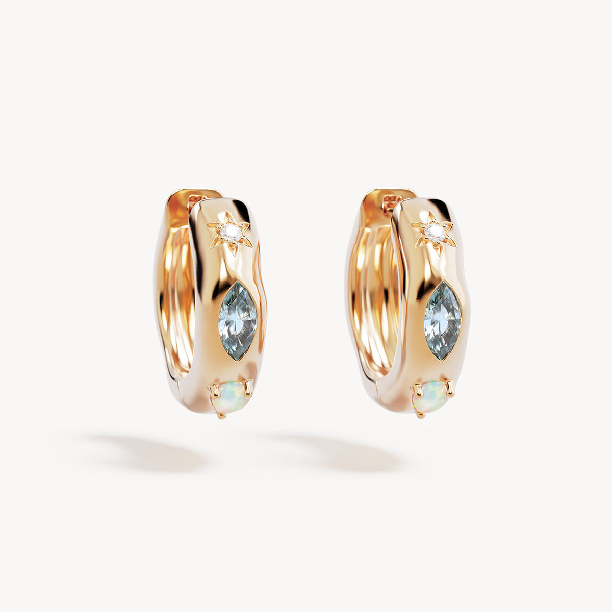 18k Gold Vermeil Hope and Protection Hoops – by charlotte