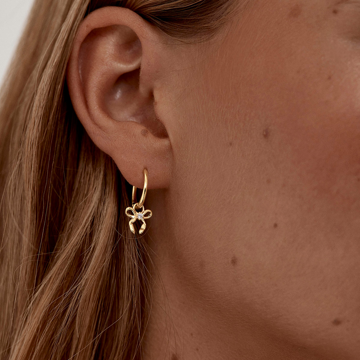 18k Gold Vermeil Forever More Bow Hoops – by charlotte