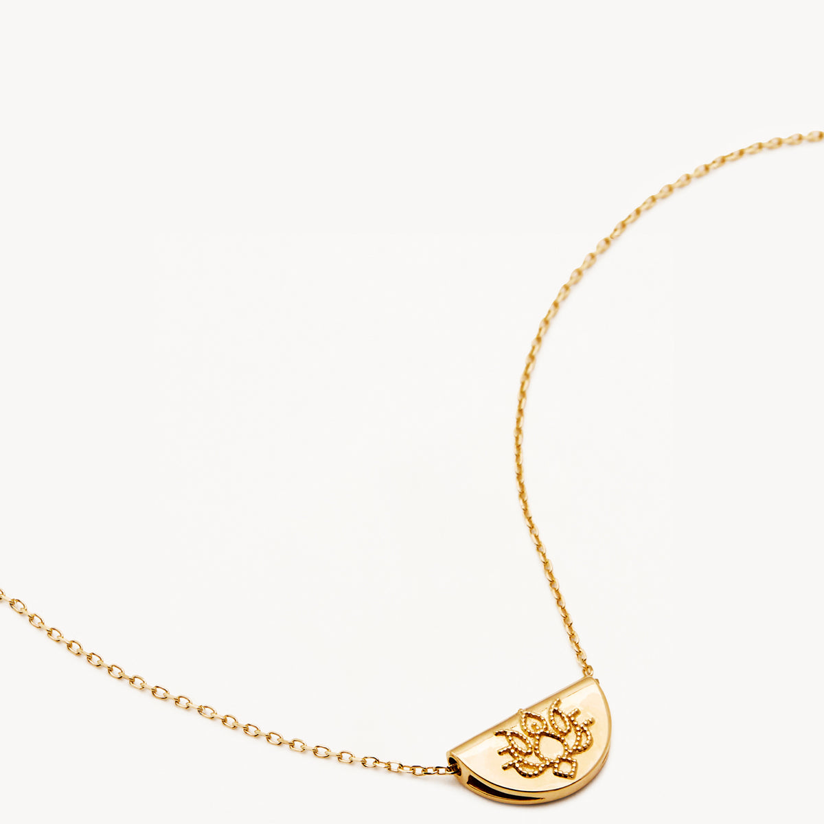14k Solid Gold Mini Lotus Necklace – by charlotte