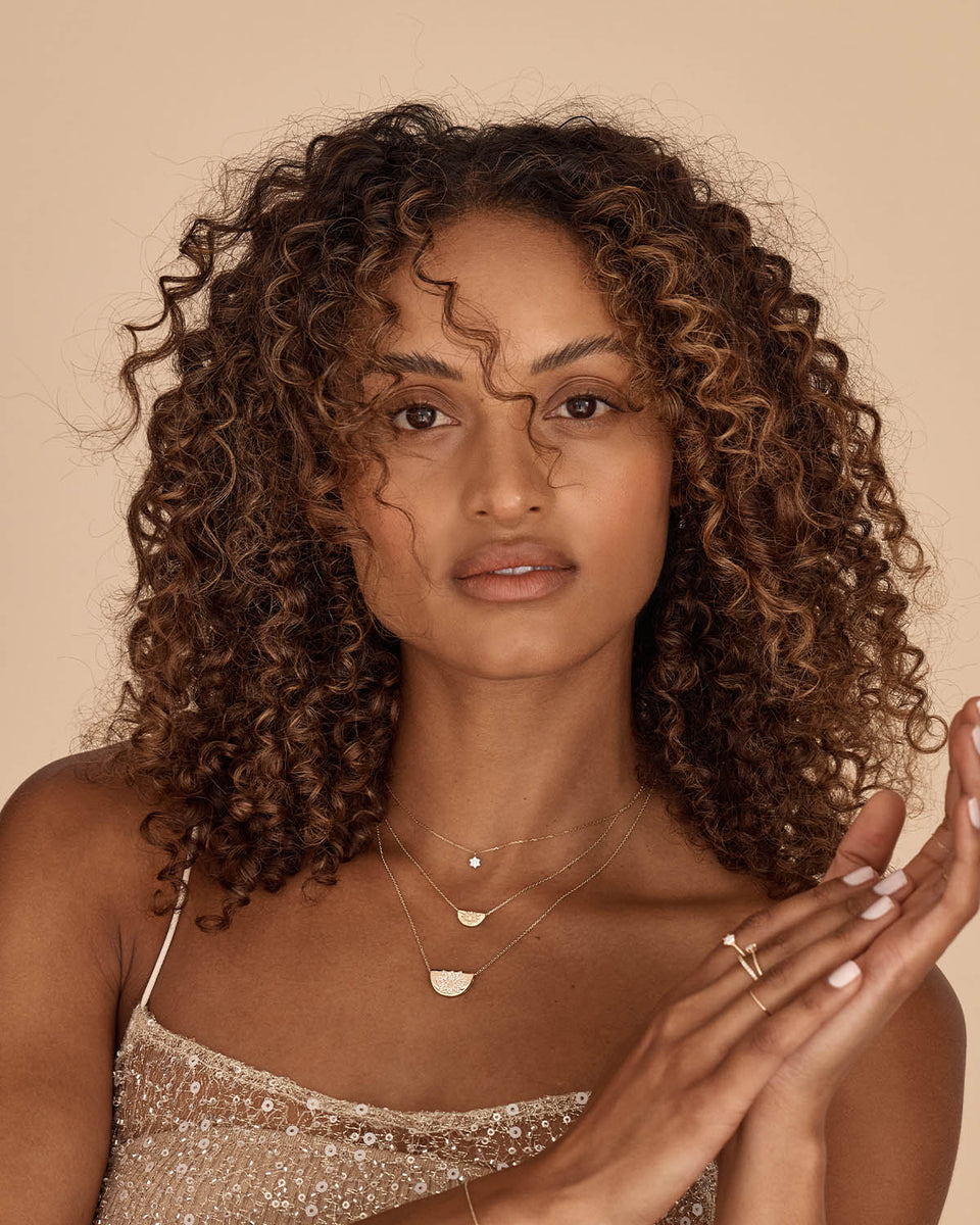 14k Solid Gold Mini Lotus Necklace – by charlotte