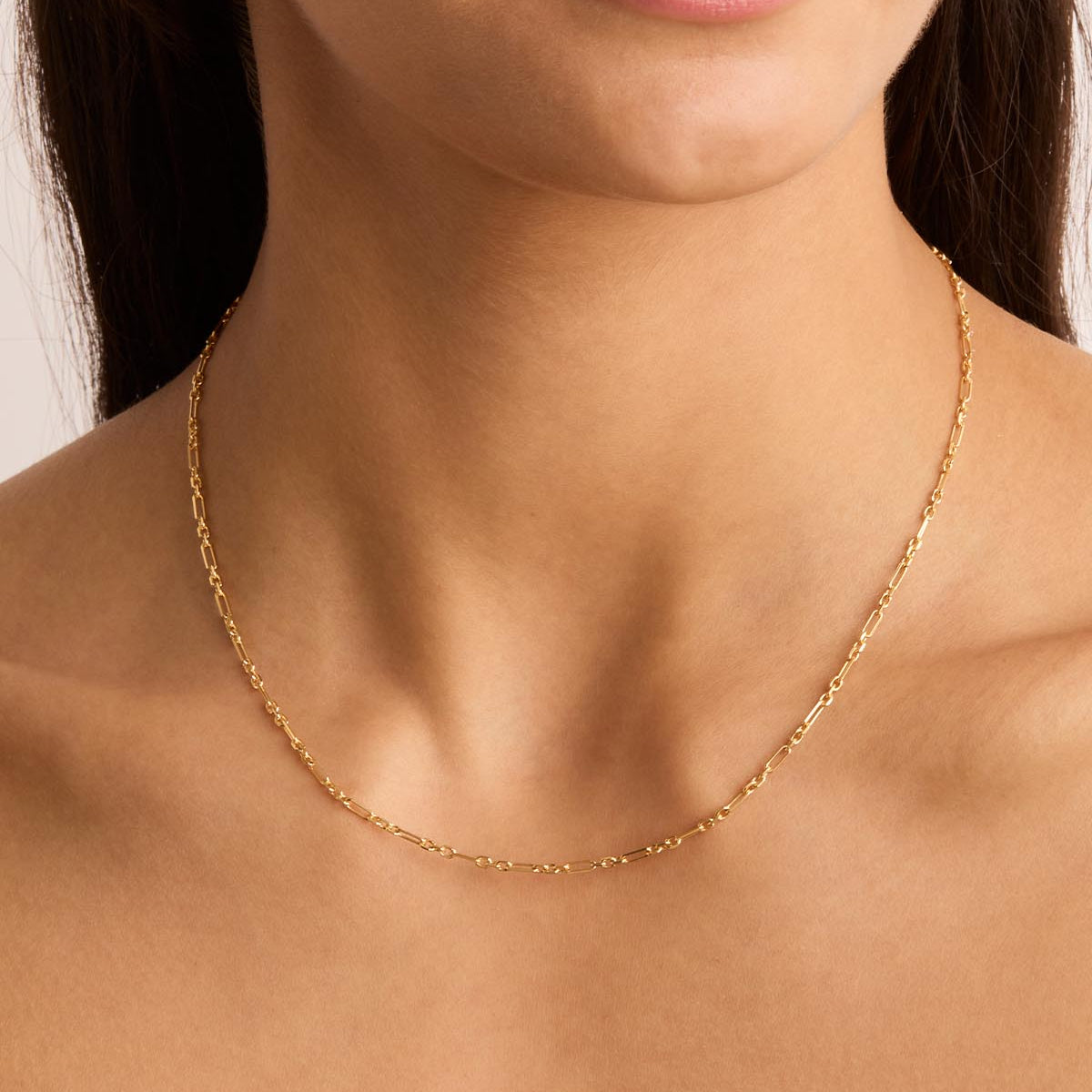 18k Gold Vermeil 19" Mixed Link Chain Necklace – by charlotte