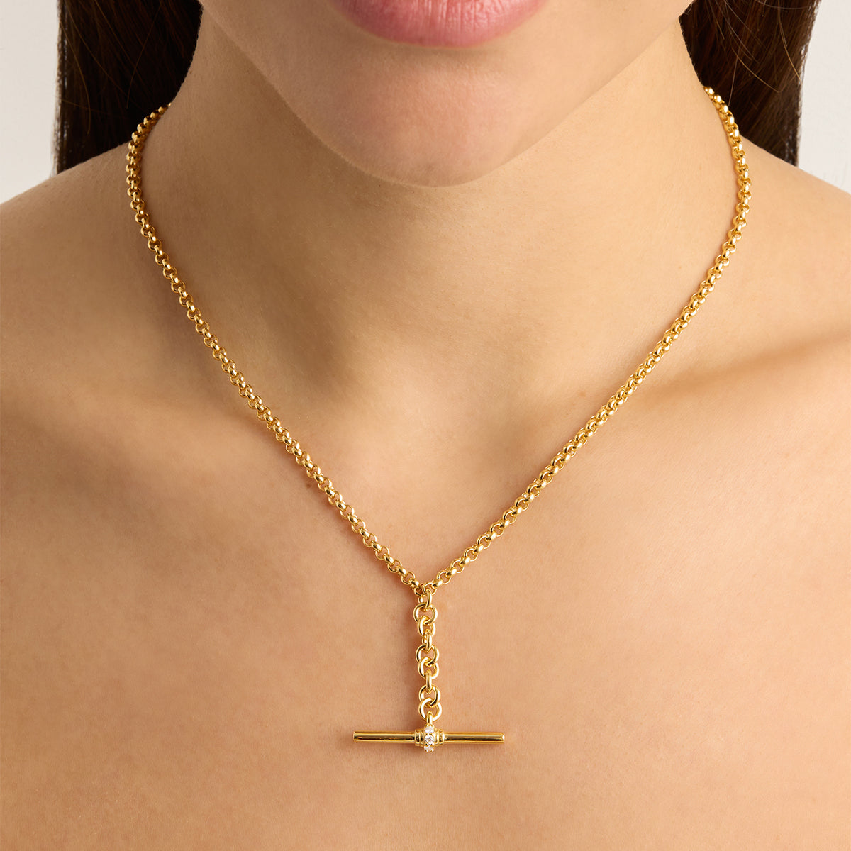 18k Gold Vermeil Muse Fob Chain Necklace – by charlotte