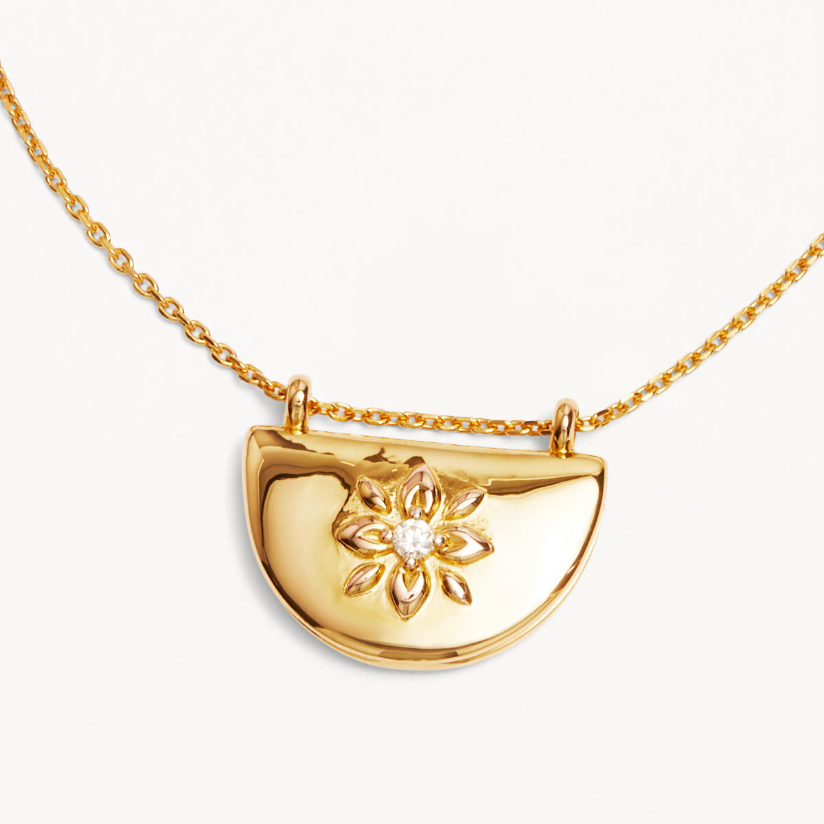 18k Gold Vermeil Lotus Locket Necklace – by charlotte