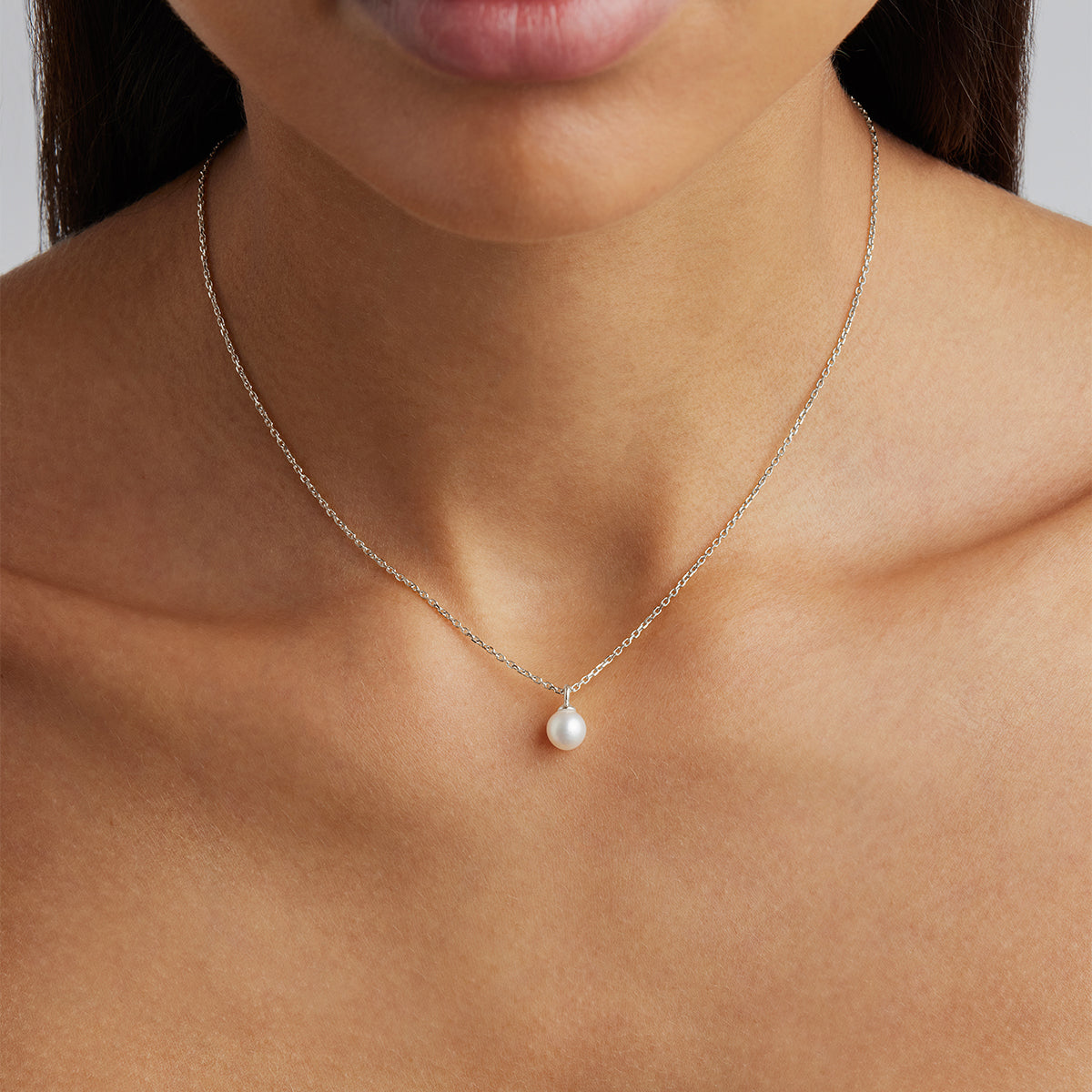 Sterling Silver Floating On Air Pearl Necklace – by charlotte
