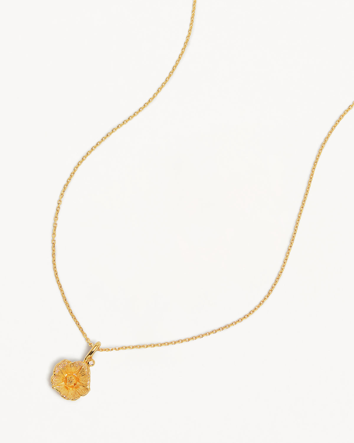 18k Gold Vermeil Morning Glory September Birth Flower Necklace – by ...