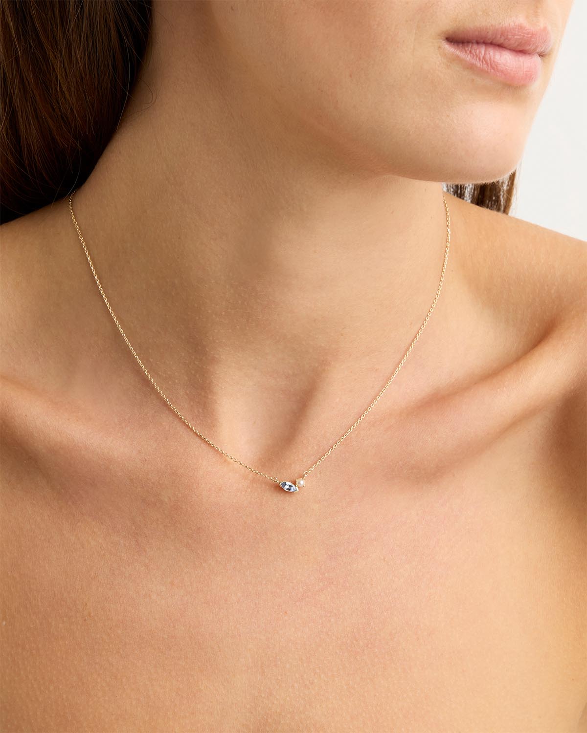 14k Solid Gold Into The Blue Necklace – by charlotte