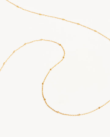 14k Solid Gold 21” Ball Chain Necklace – by charlotte