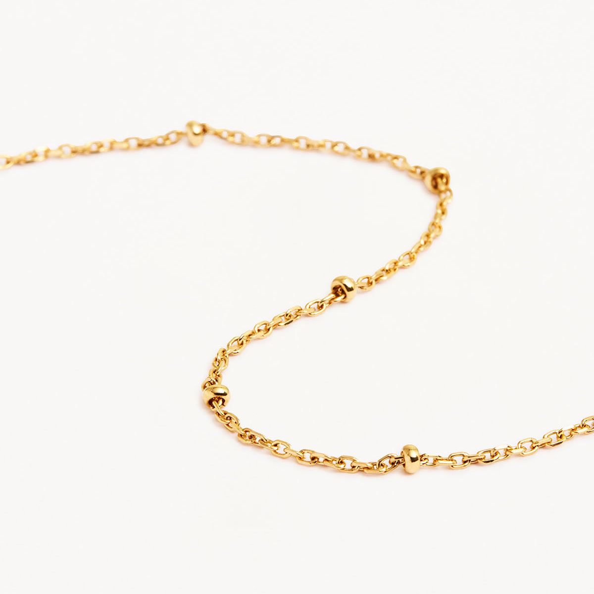 14k Solid Gold 21” Ball Chain Necklace – by charlotte
