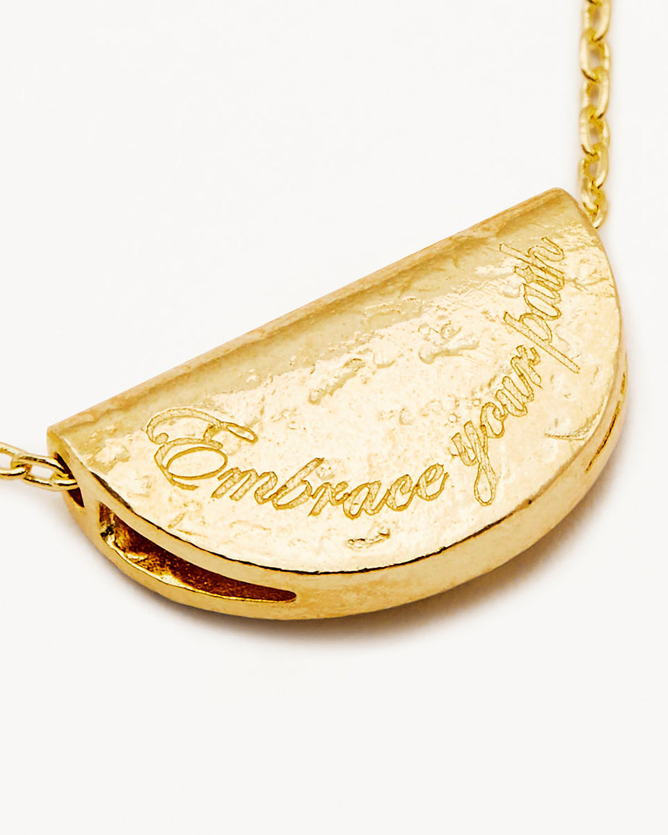 18k Gold Vermeil Lotus Birthstone Necklace - July - Ruby – by charlotte