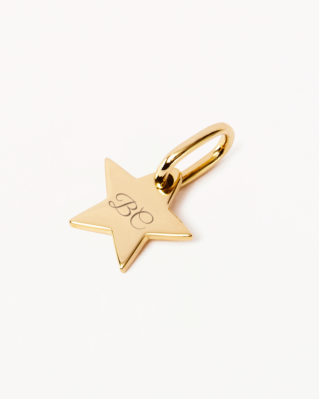 9k Solid Gold Engravable Star Pendant – by charlotte