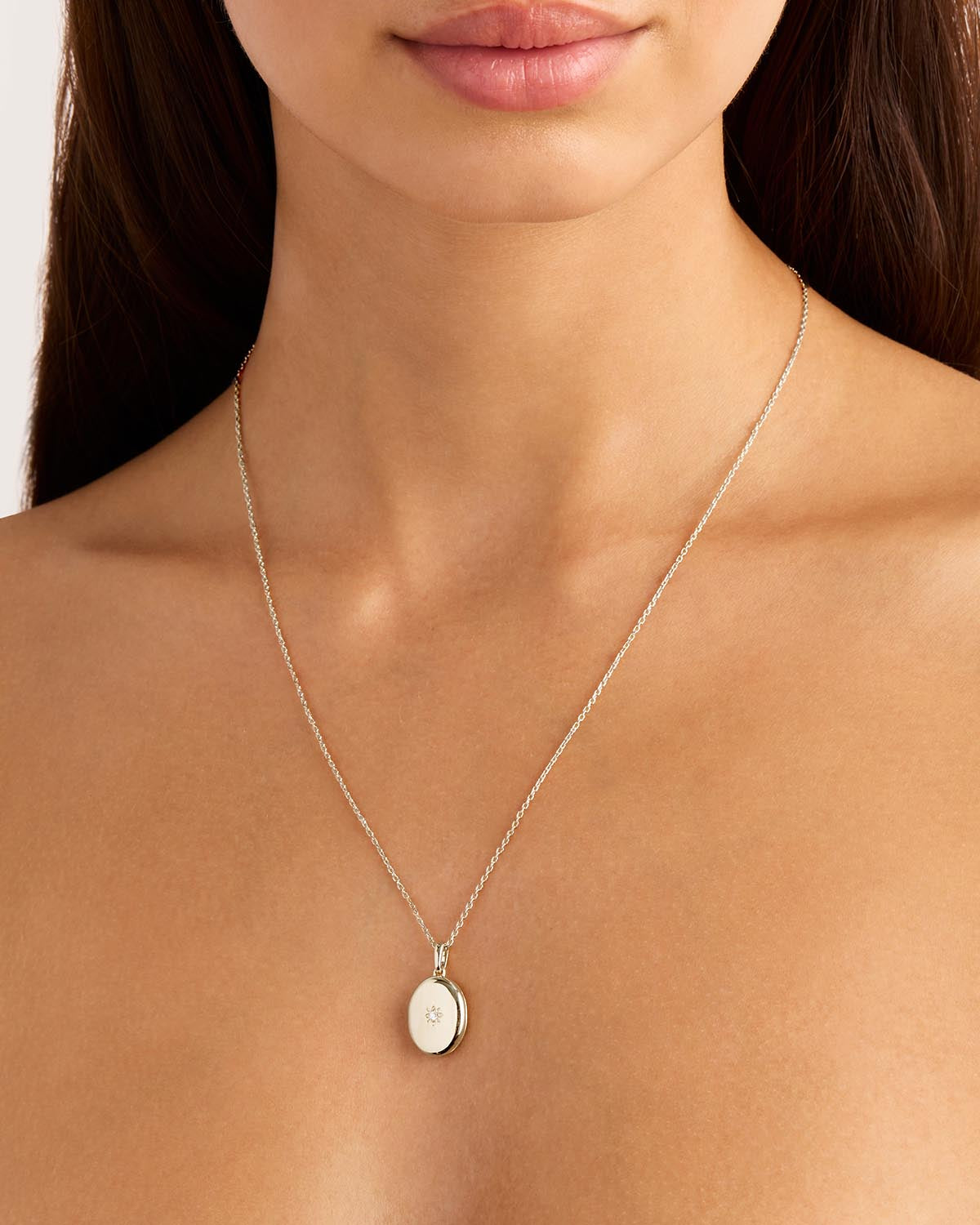 Sterling Silver Rounded Lotus Locket Pendant – by charlotte