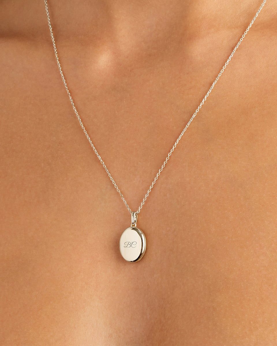 Sterling Silver Rounded Lotus Locket Pendant – by charlotte