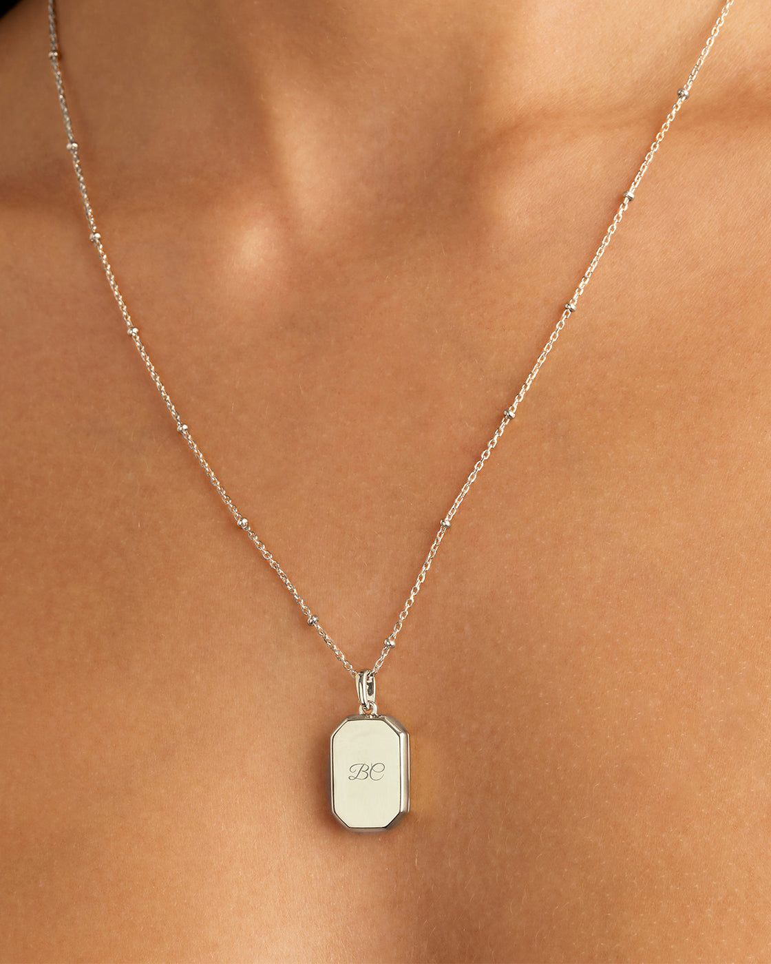Sterling Silver Rectangular Lotus Locket Pendant – by charlotte