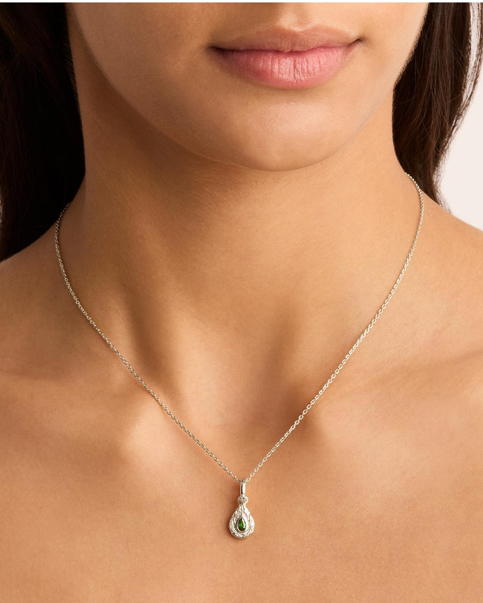 Sterling Silver With Love Birthstone Annex Link Pendant - May – by ...