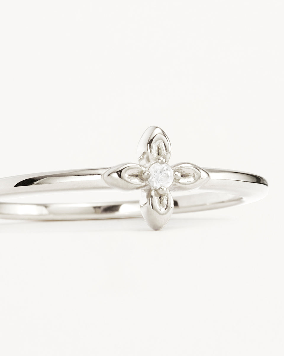 Sterling Silver Live in Light Ring – by charlotte