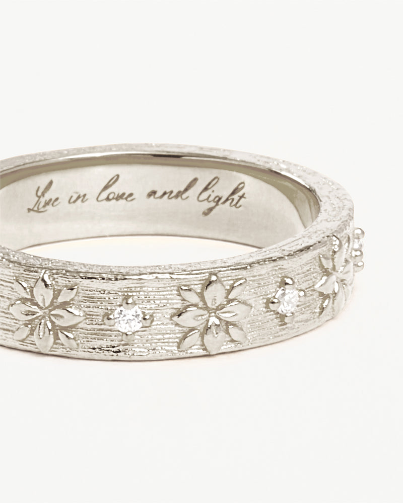Sterling Silver Live in Grace Ring – by charlotte