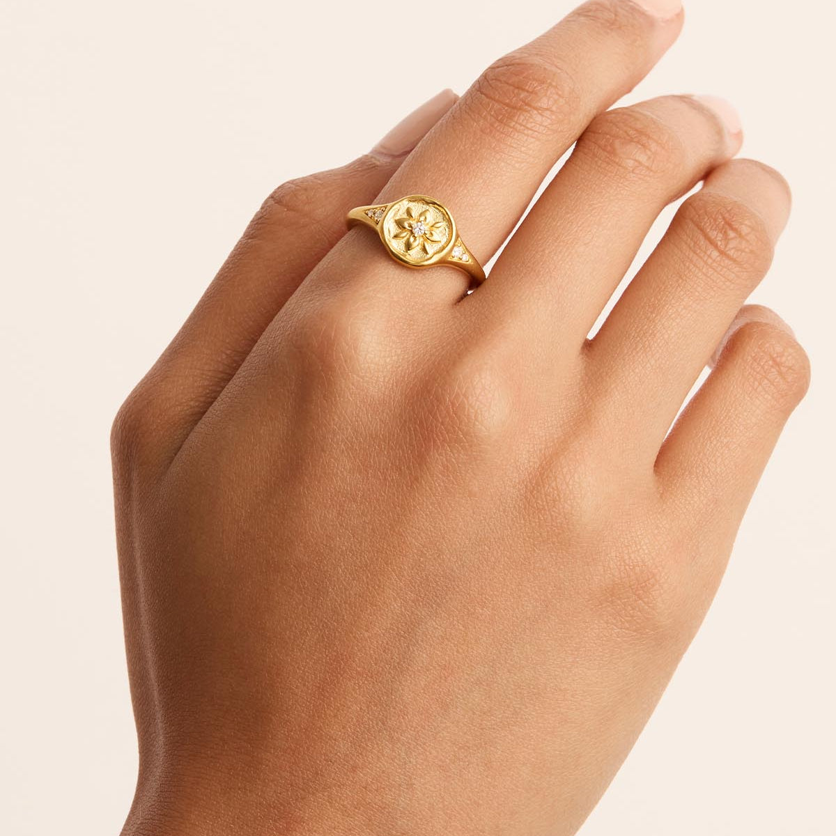 18k Gold Vermeil Live in Love Ring – by charlotte