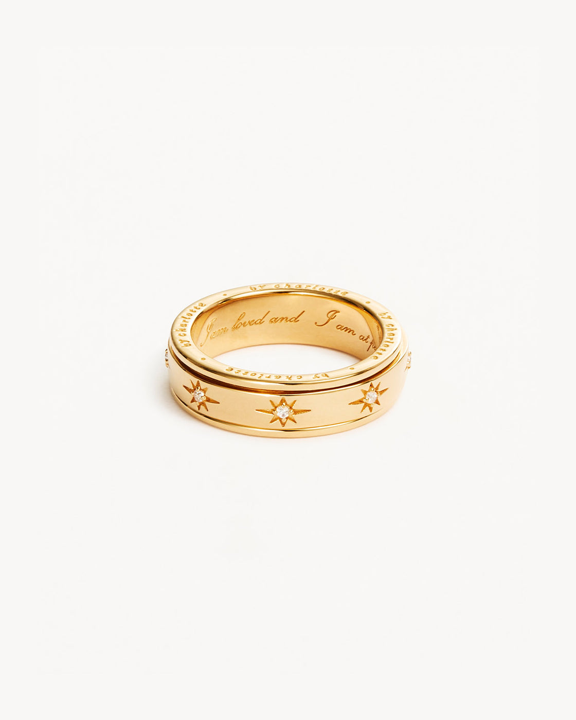 18k Gold Vermeil I Am Loved Spinning Meditation Ring – by charlotte