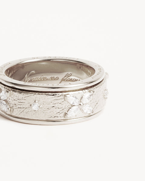 Sterling Silver No Rain, No Flowers Spinning Meditation Ring – by charlotte