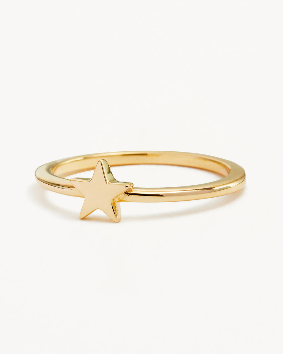 9k Solid Gold Wishing on a Star Ring – by charlotte