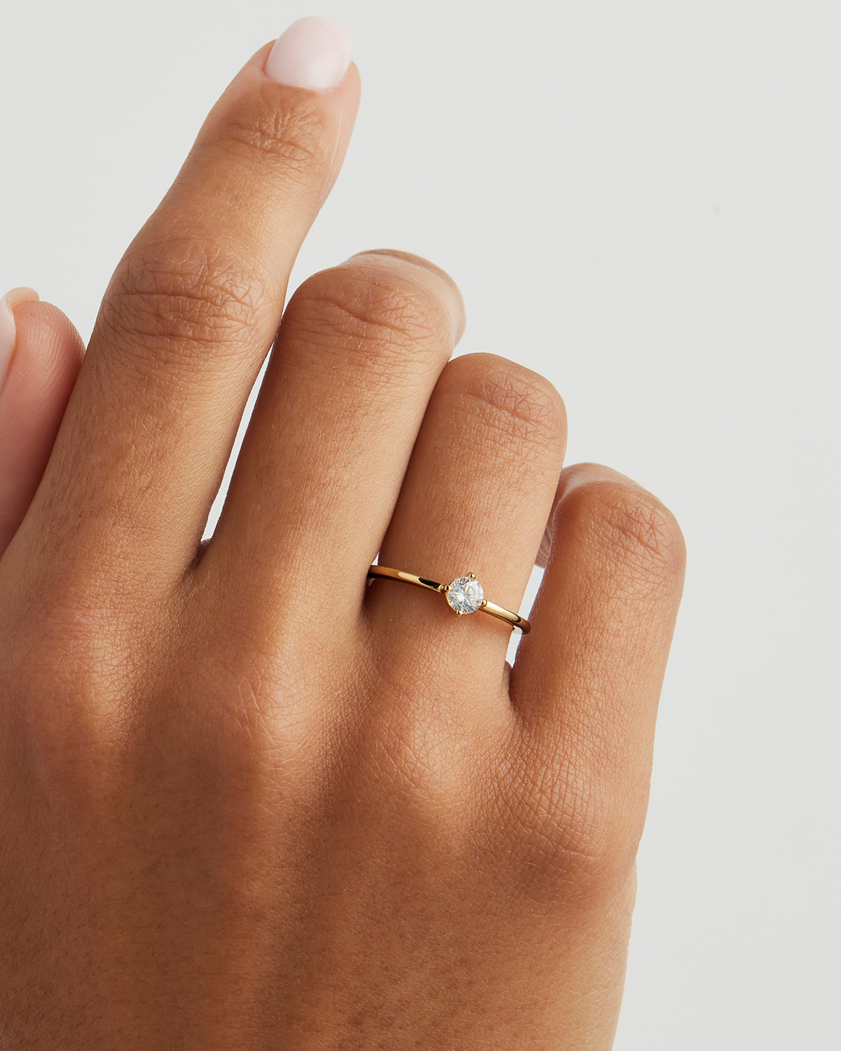 14k Solid Gold Water Drop Lab-Grown Diamond Ring - 4mm – by charlotte