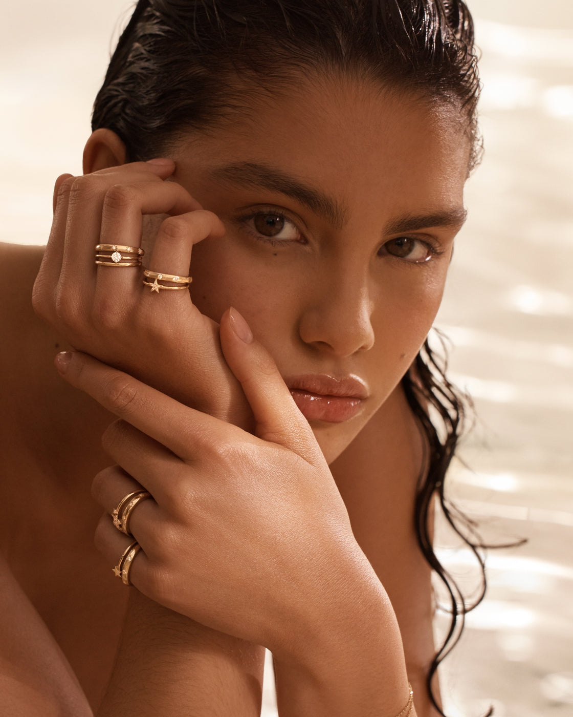 14k Solid Gold Cosmic Lab-Grown Diamond Ring – by charlotte