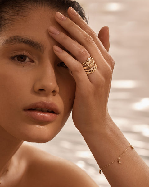 14k Solid Gold Cosmic Lab-Grown Diamond Ring – by charlotte