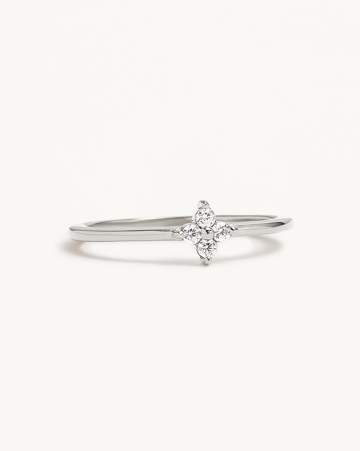 Sterling Silver Crystal Bloom Ring – by charlotte